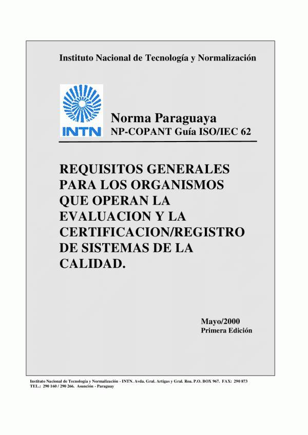 NP-COPANT Guía ISO/IEC 62 | My Website